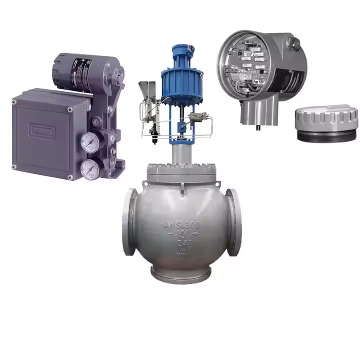 Valve de régulation de débit avec 4211 positionneur émetteur et Fisher ...